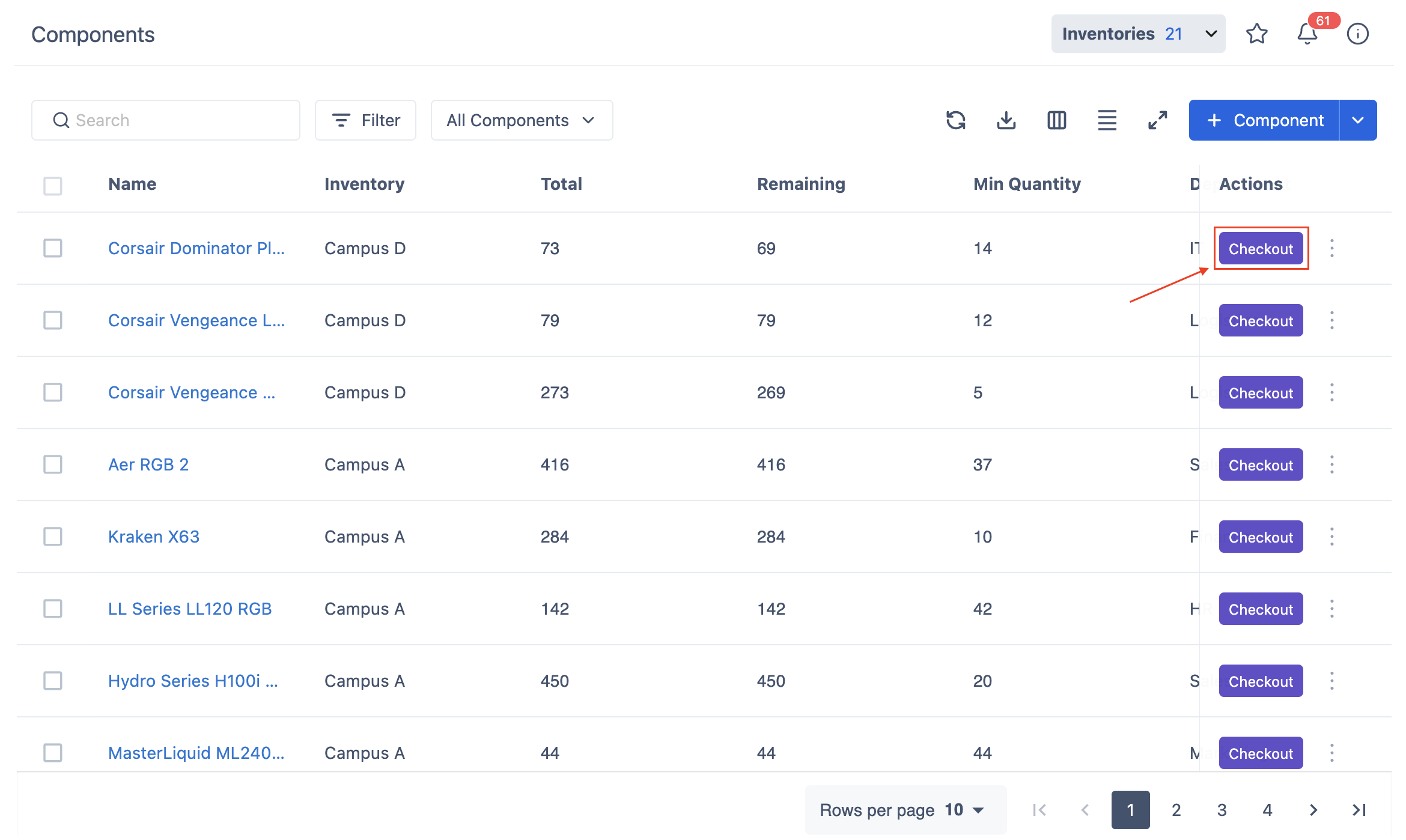 4.4. Checkout/Checkin Components